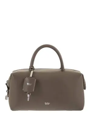 Max Mara Holdallm Medium Satchel In Natural Leather - Multicolor