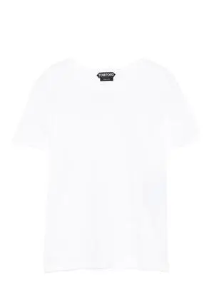 TOM FORD Tom Ford Women Cotton T-Shirt With Tf Logo Embroidery