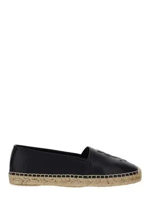 Saint Laurent Lambskin Espadrilles - Black