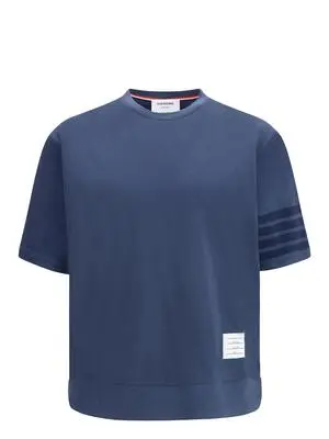 Thom Browne 4-bar Cotton Jersey T-shirt - Blue