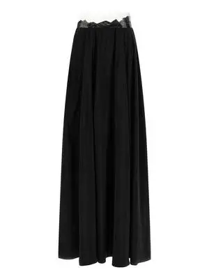 MAISON MARGIELA Flowing Cupro Maxi Skirt - Black