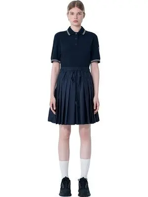 Moncler Piquet Polo Shirt Dress - Blue
