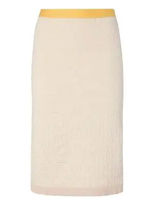 Fendi Fendi Women Cotton And Silk Blend Skirt Multicolor