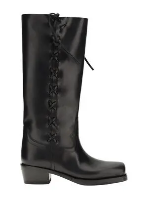Paris Texas PARIS TEXAS Distressed Leather Boots Black