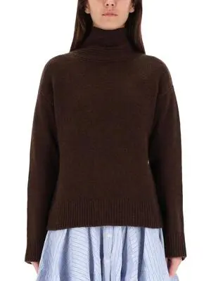 GANNI Wool Blend Sweater - Brown