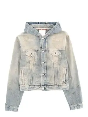 Acne Studios Organic Cotton Hooded Jacket - Blue