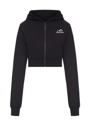 Balenciaga Cocoon Techwear Sweatshirt In Dry Fleece - Black