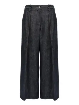 Brunello Cucinelli A-line Pleated' Pants - Blue