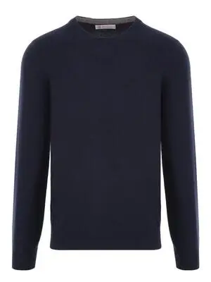 Brunello Cucinelli Cashmere Crew Neck Jumper - Blue