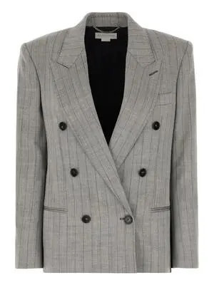 STELLA MCCARTNEY STELLA MCCARTNEY Striped Double-Breasted Blazer