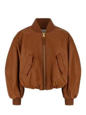 Givenchy Cropped Bomber Jacket - Brown