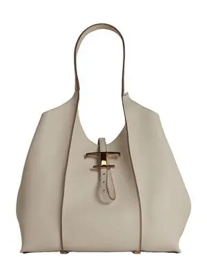 TOD'S Timeless Leather Tote Bag - White