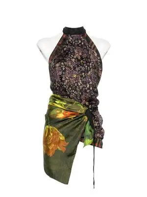 Dries Van Noten Carfy Silk Top - Multicolor