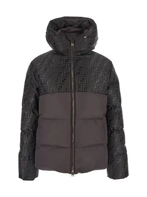 Fendi Ff Motif Tech Fabric Down Jacket - Multicolor