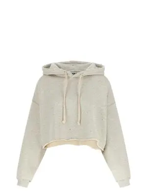 GOLDEN GOOSE Crystal Appliqué Cotton Hoodie - Gray