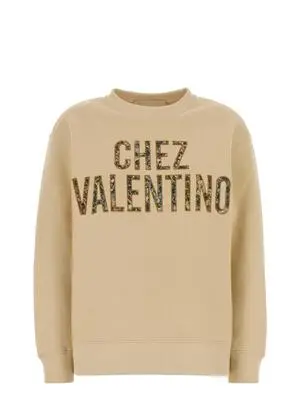 Valentino Garavani Beige Cotton Sweatshirt - Brown