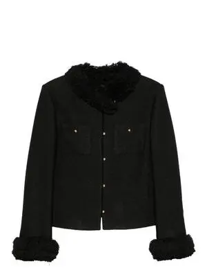 Celine Fringed Wool Blend Jacket - Multicolor