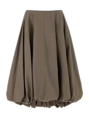Balenciaga Gabardine Skirt - Brown