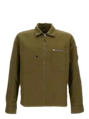 C.P. COMPANY Oversized Organic Gabardine Zip-up Shirt - Multicolor