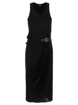 TOM FORD Belted Ruched Dress - Multicolor
