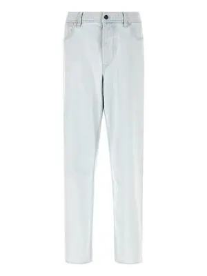 Stone Island Bleached Cotton Jeans - Blue