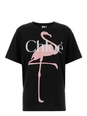 Chloé CHLOE Cotton Oversize T-Shirt Black