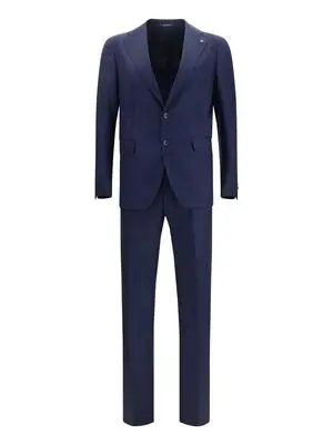 Tagliatore Single-breasted Virgin Wool Suit - Blue