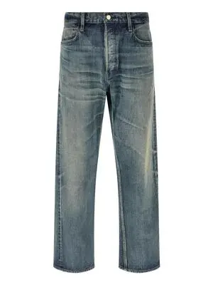 Fear Of God Stone Washed Cotton Denim Jeans - Blue