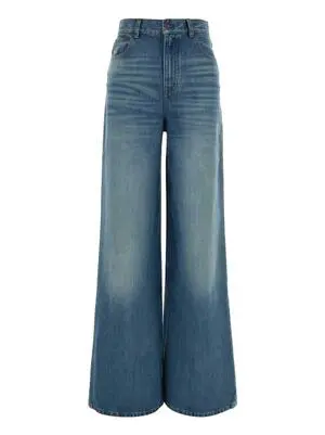 Chloé CHLOE Denim Wide-Leg Jeans Blue