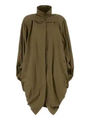 Chloé CHLOE Poplin Overcoat Green