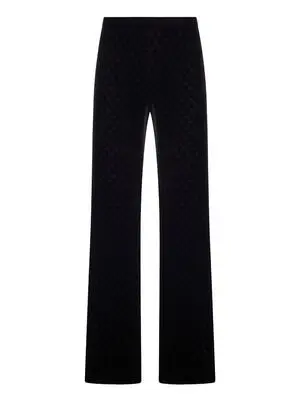 Gucci Gg Stretch Dévoré Velvet Trousers - Black
