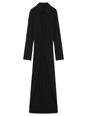 Sportmax Viscose Jersey Shirt Dress - Black