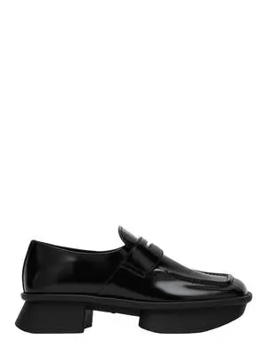 Prada Brushed Leather Moccasins - Black