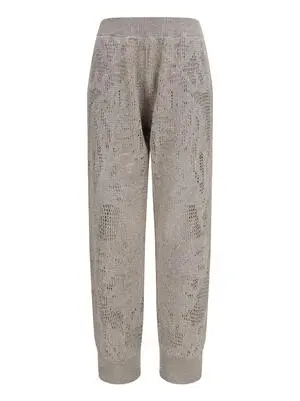 Brunello Cucinelli Track Dazzling Water Lillies Pants - Cream