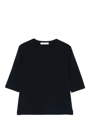 Max Mara MAX MARA Embossed Detail Knit Top Blue