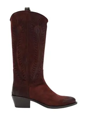 Sartore Suede Frida Western Boot - Brown