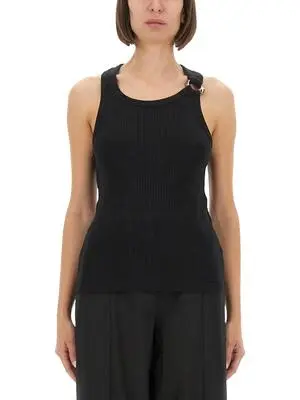 JEAN PAUL GAULTIER Pierced Tank Top - Black