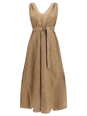 Brunello Cucinelli Midi Dress - Cream