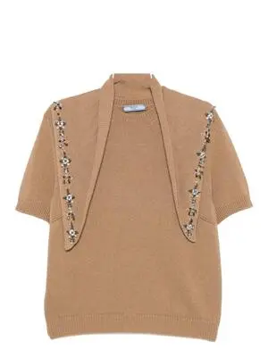 Prada Prada Cashmere Crewneck Sweater Multicolor