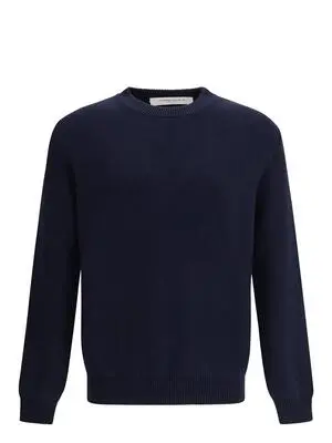 GOLDEN GOOSE Cotton Crew Neck Sweater - Blue