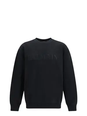 Balmain Vintage Embroidered Logo Sweatshirt - Black