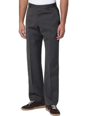 PT TORINO Striped Wool Trousers - Brown