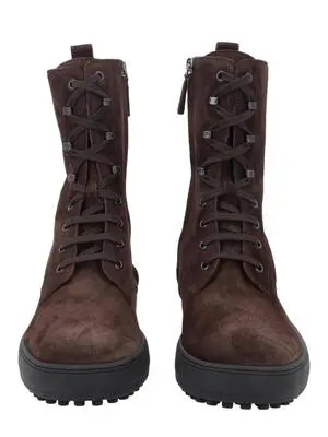 TOD'S Stivaletto Winter Gommino Boots Brown