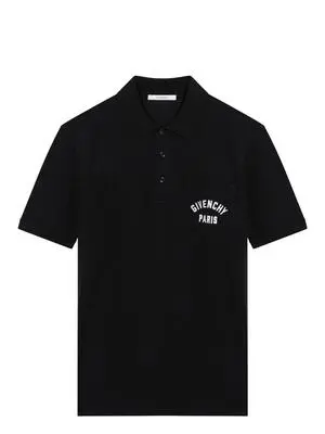 Givenchy Dark Polo Shirt With Logo Embroidery - Blue