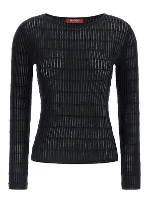 Max Mara Mstpedone Ribbed Knit Sweater - Blue