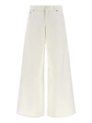 Stella McCartney Boucle Wide-leg Jeans - White