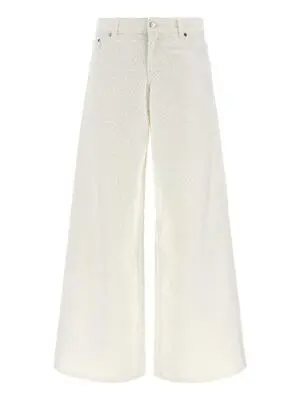 Stella McCartney Boucle Wide-leg Jeans - White