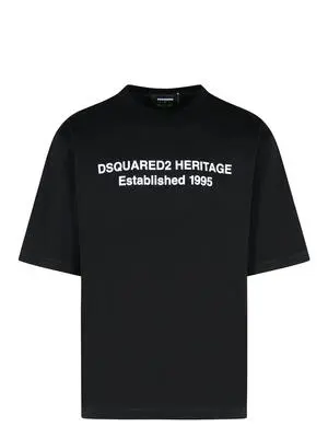 Dsquared2 Dsquared2 'Heritage' Black Cotton T-Shirt Men Black