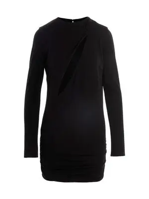 Versace Cut Out Jersey Dress - Black