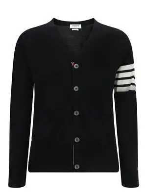 Thom Browne Virgin Wool Cardigan - Black